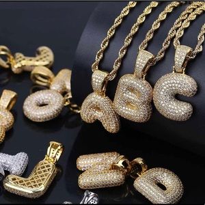 jewelryHq | Accessories | Custom Bubble Initial Letter Charm With Chain ...